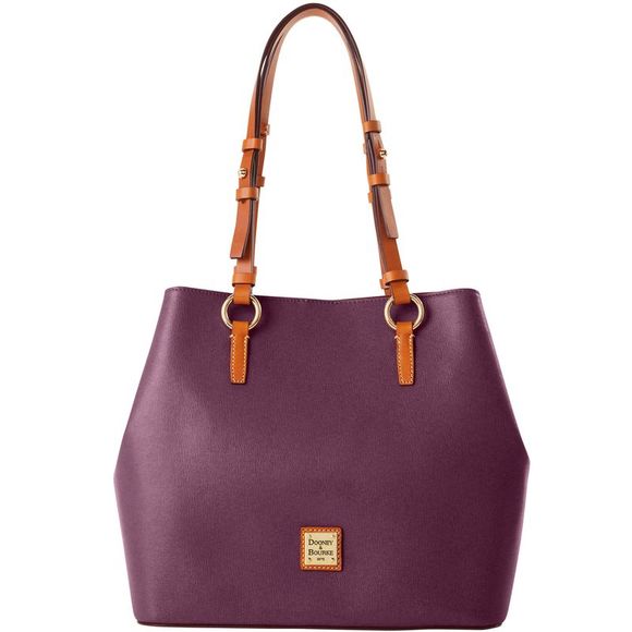 Dooney & Bourke | Bags | Dooney Bourke Saffiano Briana With Pouch Plum ...